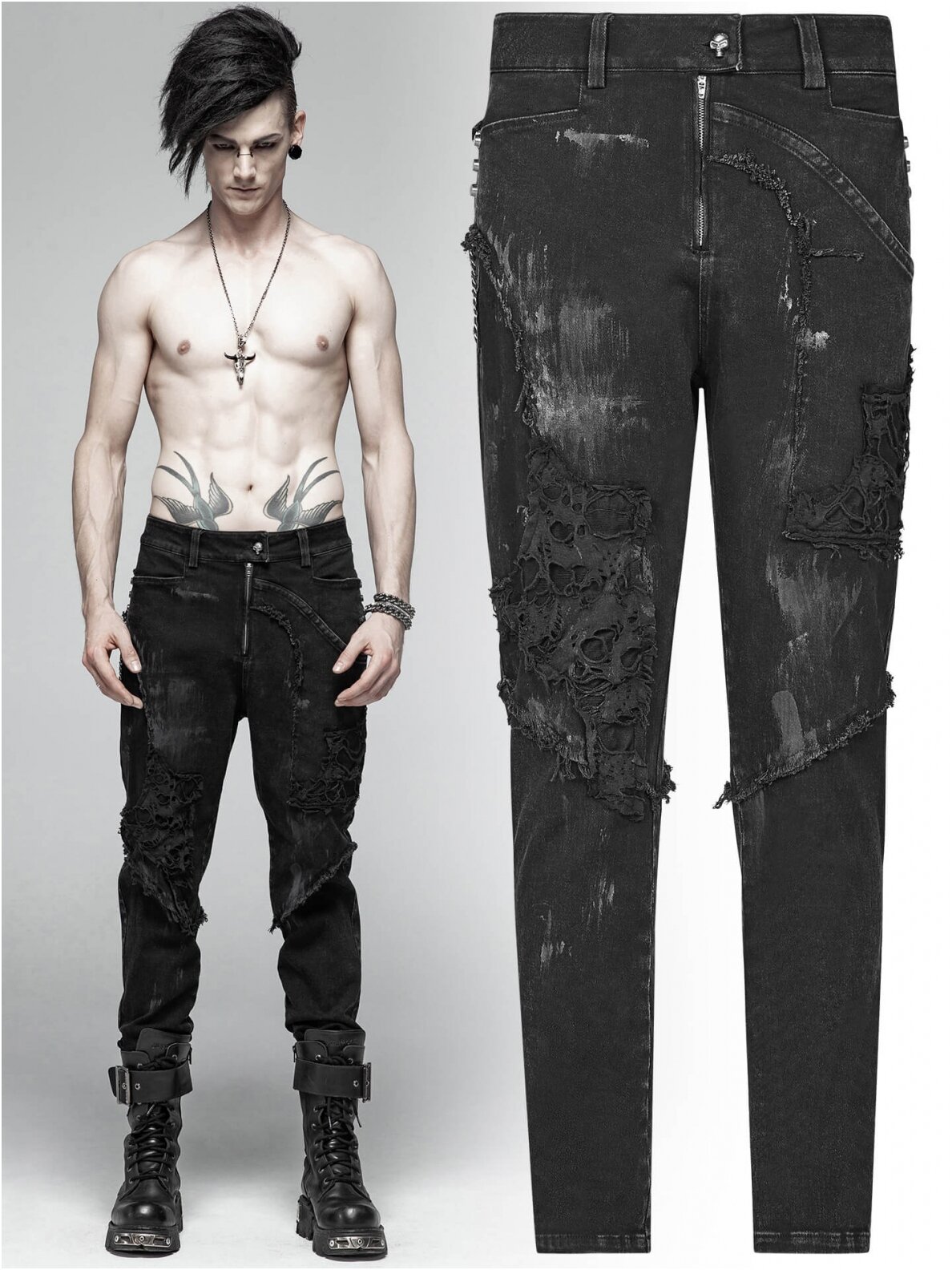 Punk Rave The Dark Tower Trousers - Nyctophilia Gothic Shop Hamburg