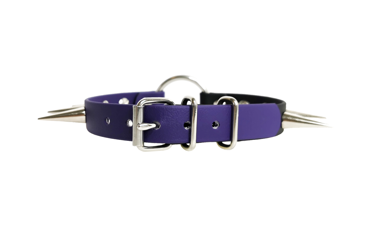 Sacred Sins Two Toned Choker mit Nieten - Nyctophilia Gothic Shop Hamburg