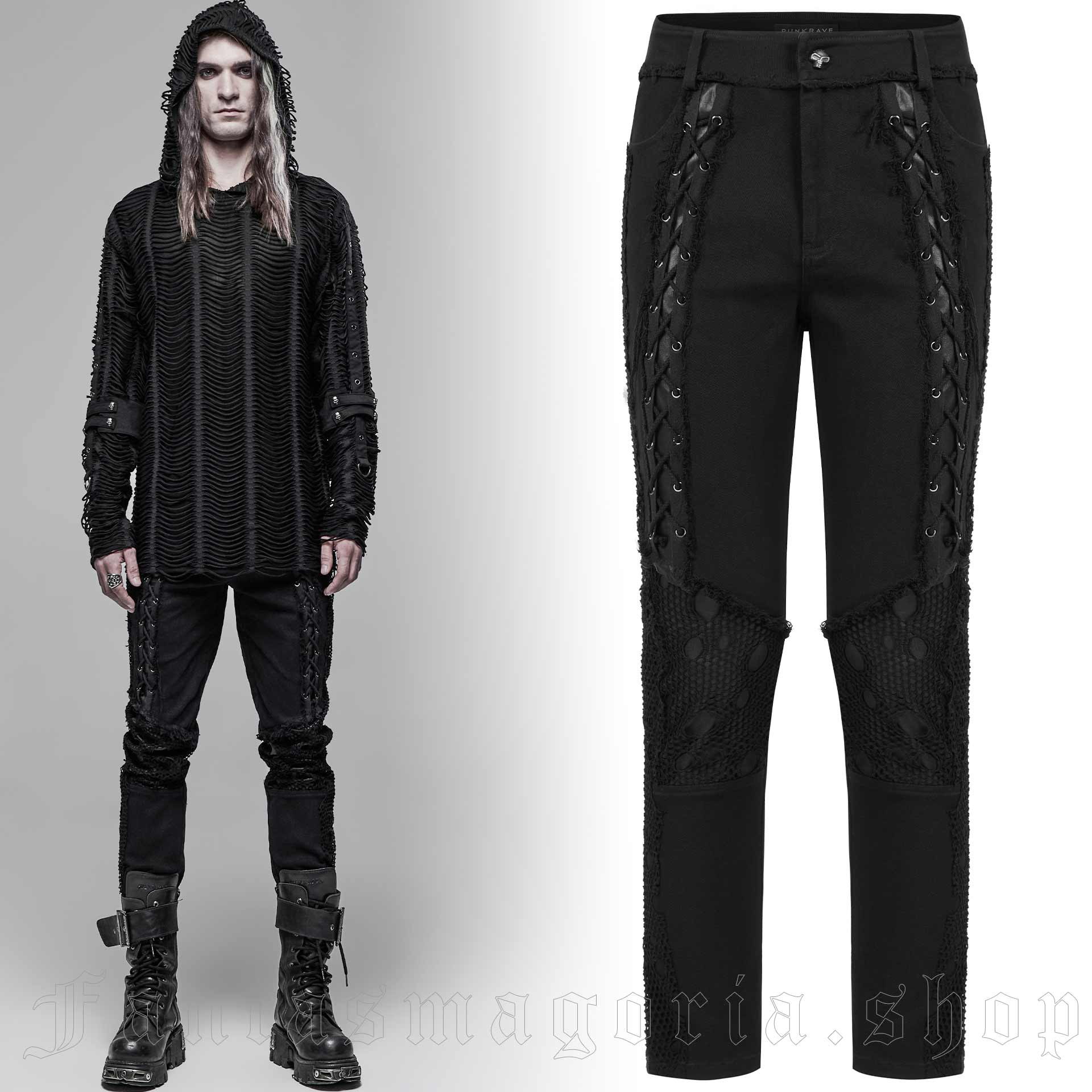 Punk Rave Devastation Doom Trousers - Nyctophilia Gothic Shop Hamburg