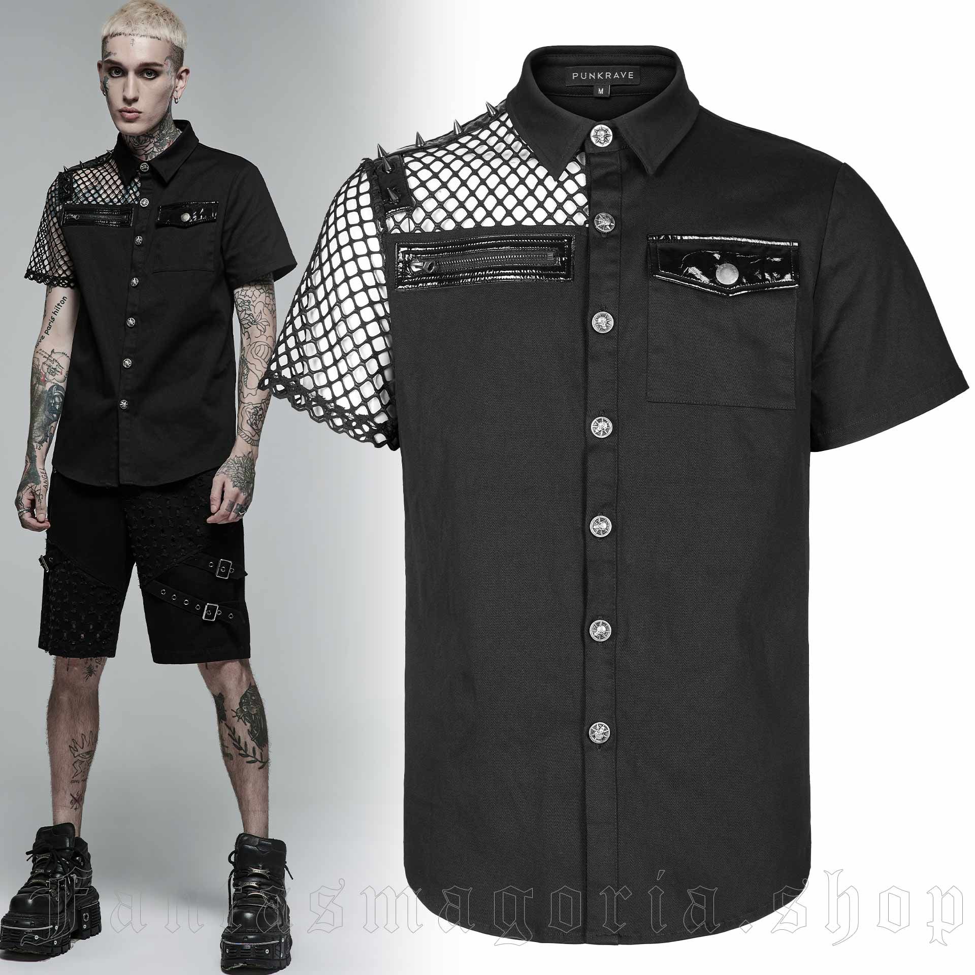 Punk Rave Antagonist Shirt - Nyctophilia Gothic Shop Hamburg