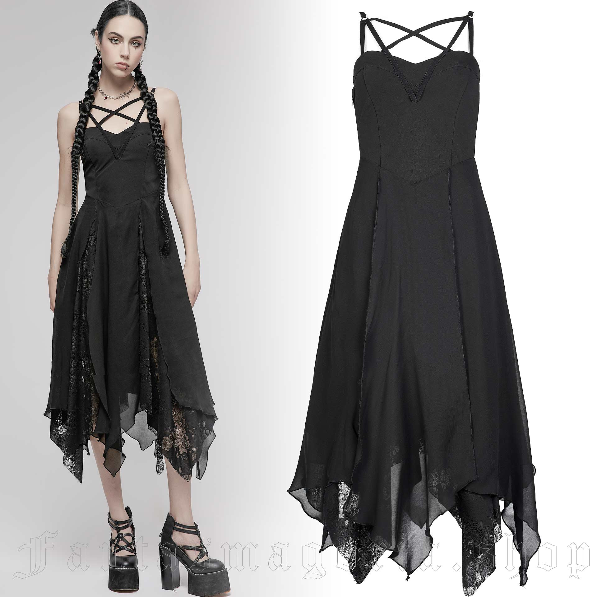 Punk Rave Dark Path Dress - Nyctophilia Gothic Shop Hamburg