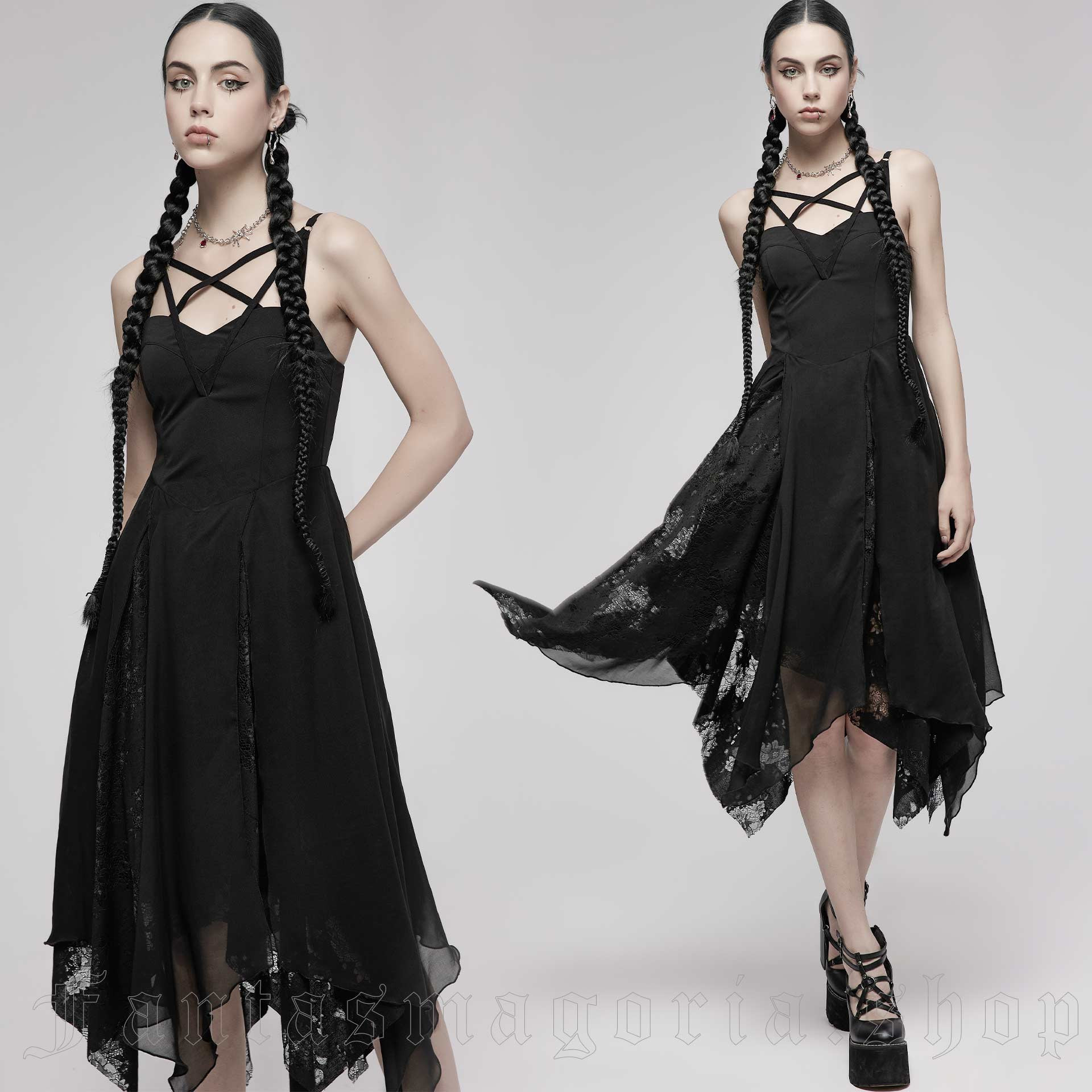 Punk Rave Dark Path Dress - Nyctophilia Gothic Shop Hamburg