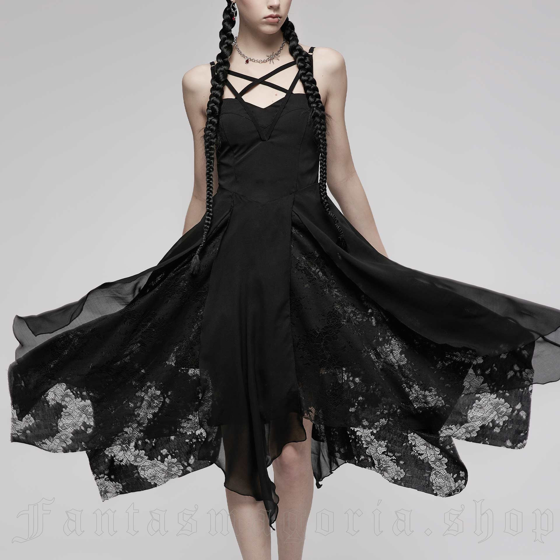 Punk Rave Dark Path Dress - Nyctophilia Gothic Shop Hamburg