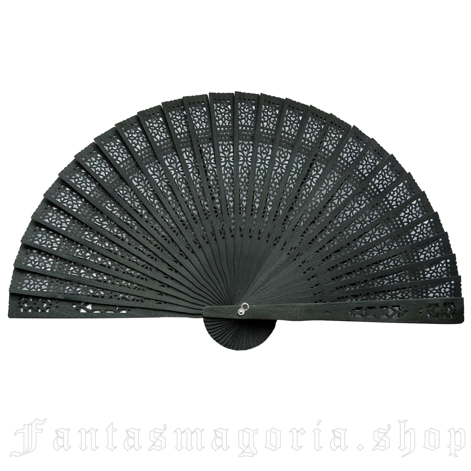 Fantasmagoria Lamia Dark Grey Fan - Nyctophilia Gothic Shop Hamburg