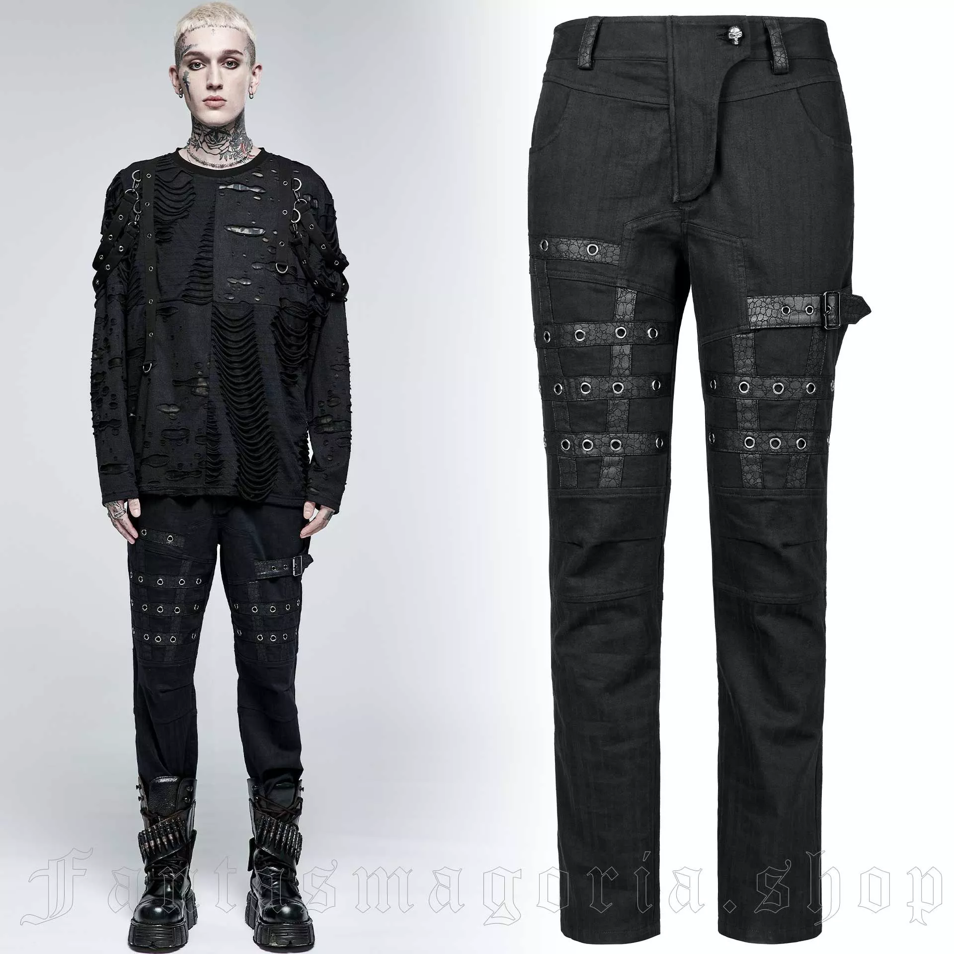 Punk Rave Sir Terror Trousers - Nyctophilia Gothic Shop Hamburg