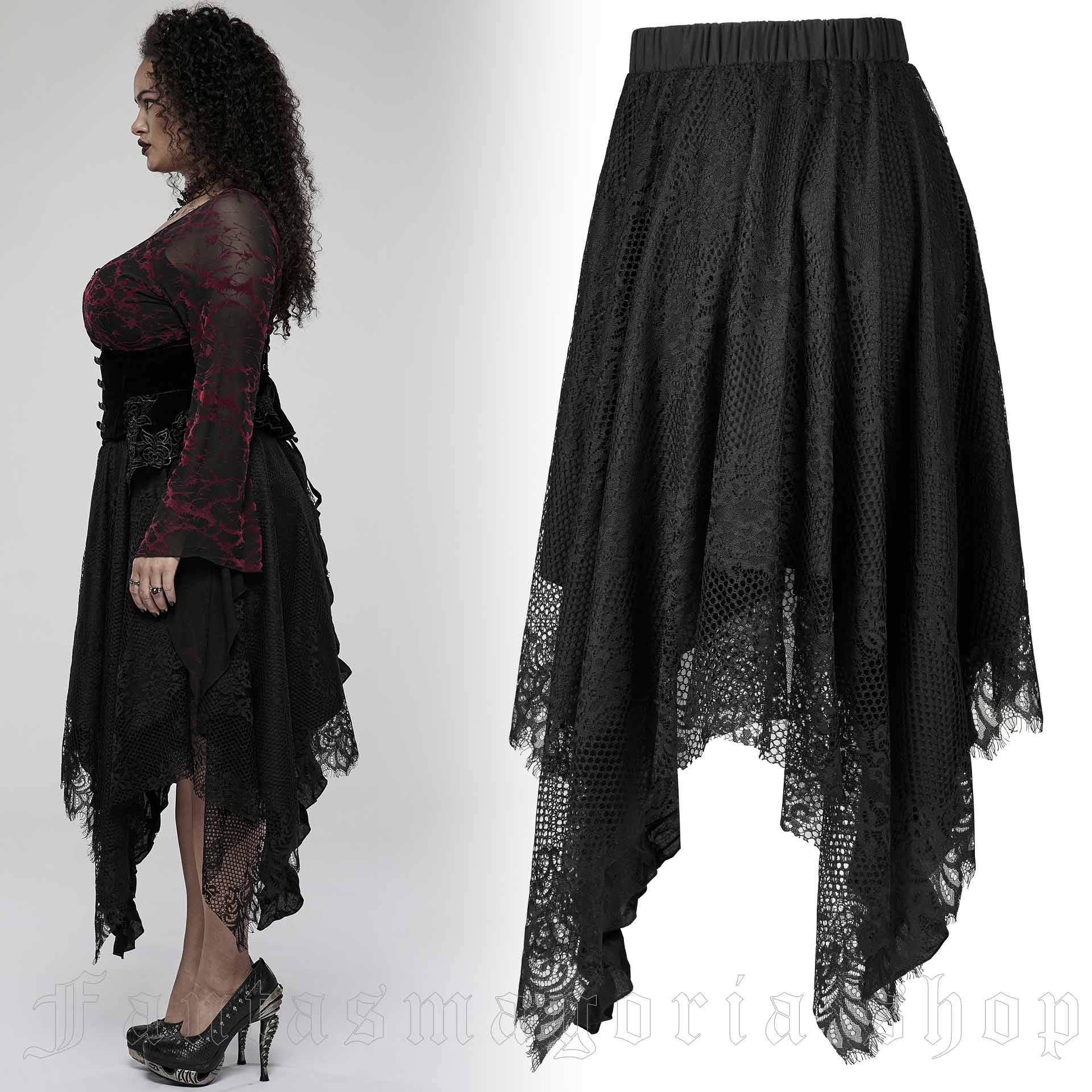 Punk Rave Spells and Laces Skirt - Nyctophilia Gothic Shop Hamburg