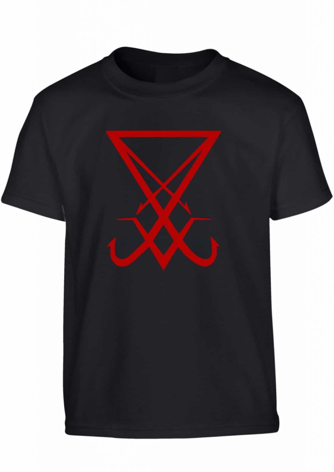 Easure Red Sigil of Lucifer T-Shirt - Nyctophilia Gothic Shop Hamburg