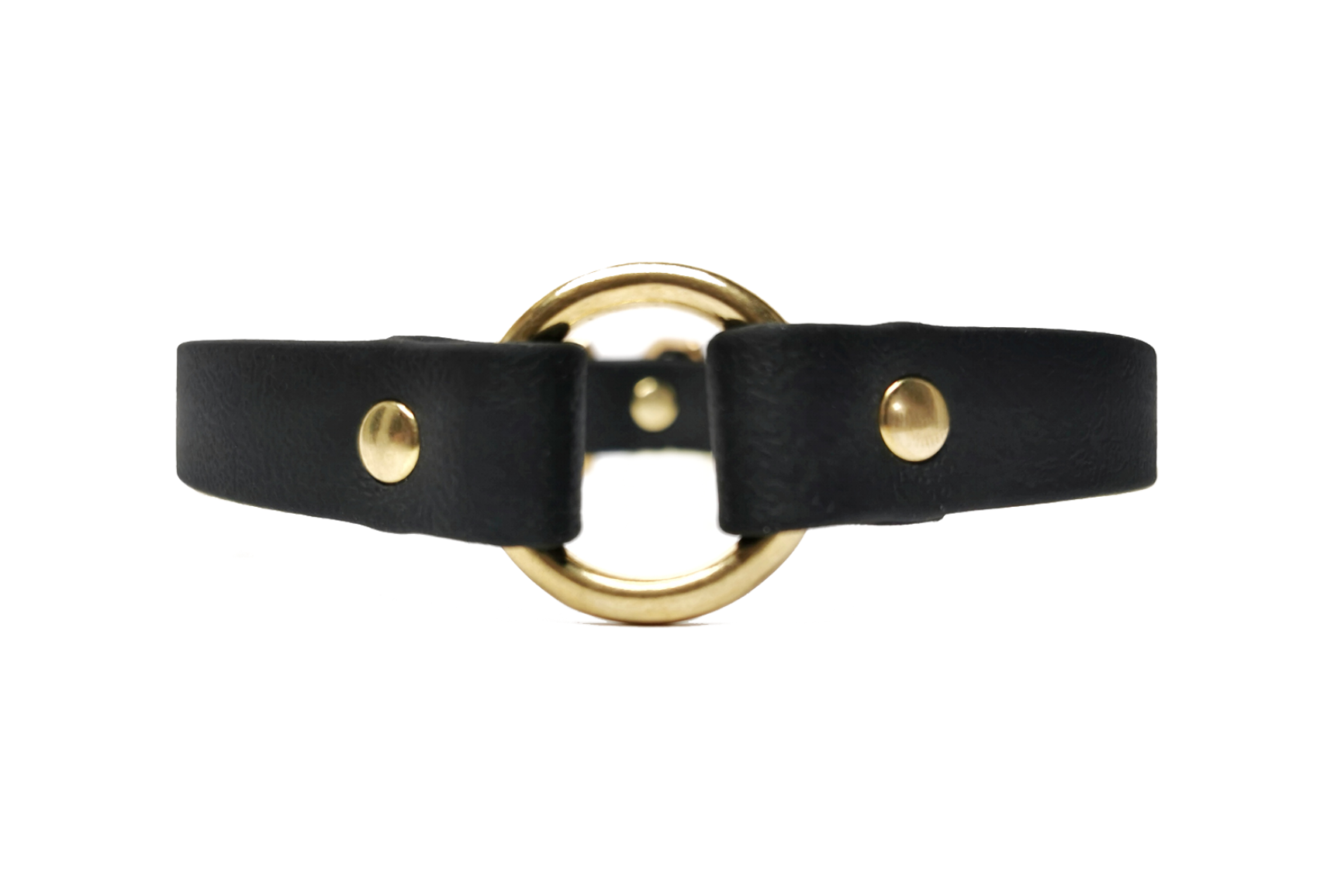 Sacred Sins Choker mit mittigem goldenen O-Ring - Nyctophilia Gothic ...