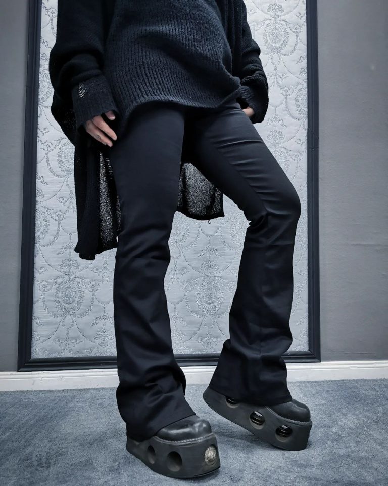 Black Pistol Loons Hipster Pants - Nyctophilia Gothic Shop Hamburg