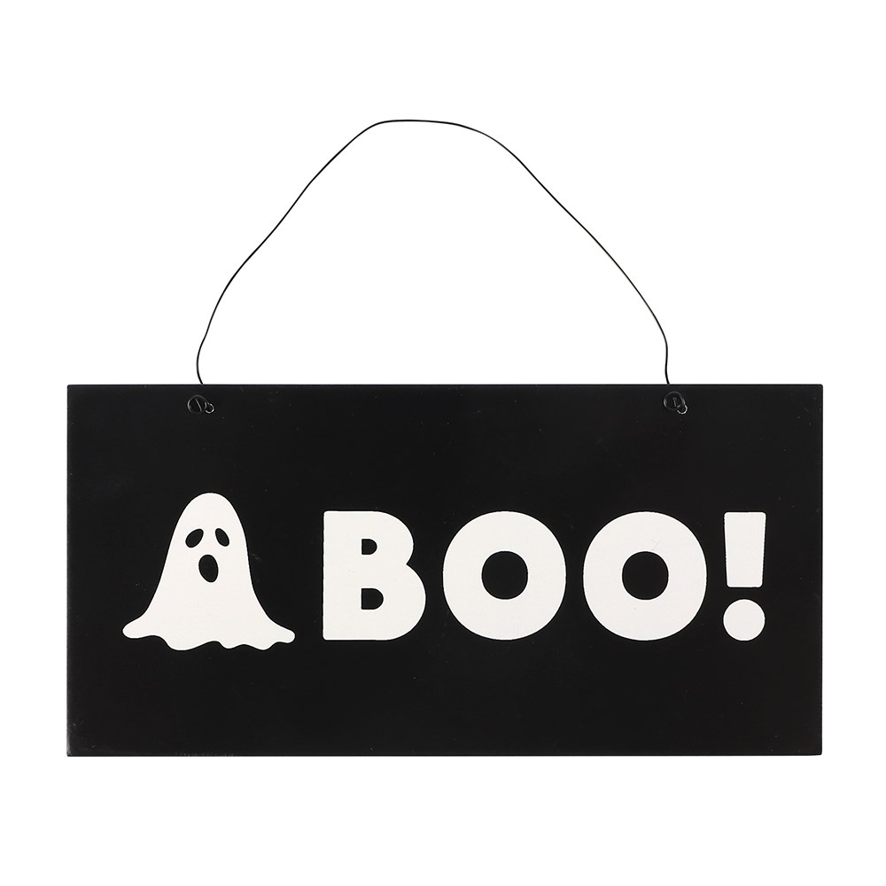 Spirit Of Equinox Boo Ghost Wall Sign - Nyctophilia Gothic Shop Hamburg