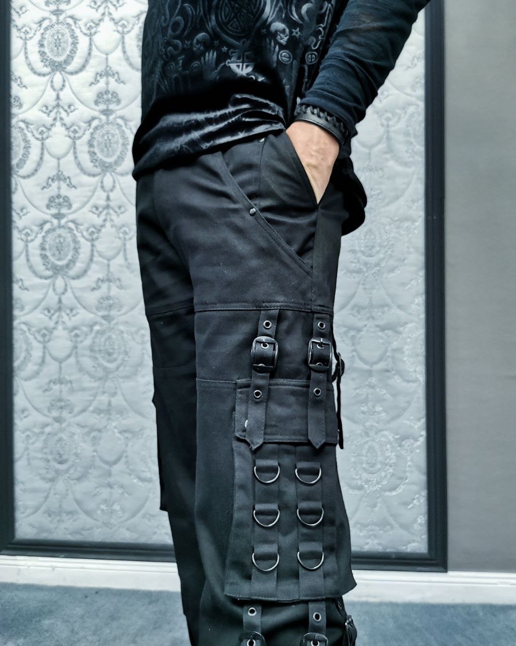 Black Pistol Dark Ring Pants - Nyctophilia Gothic Shop Hamburg