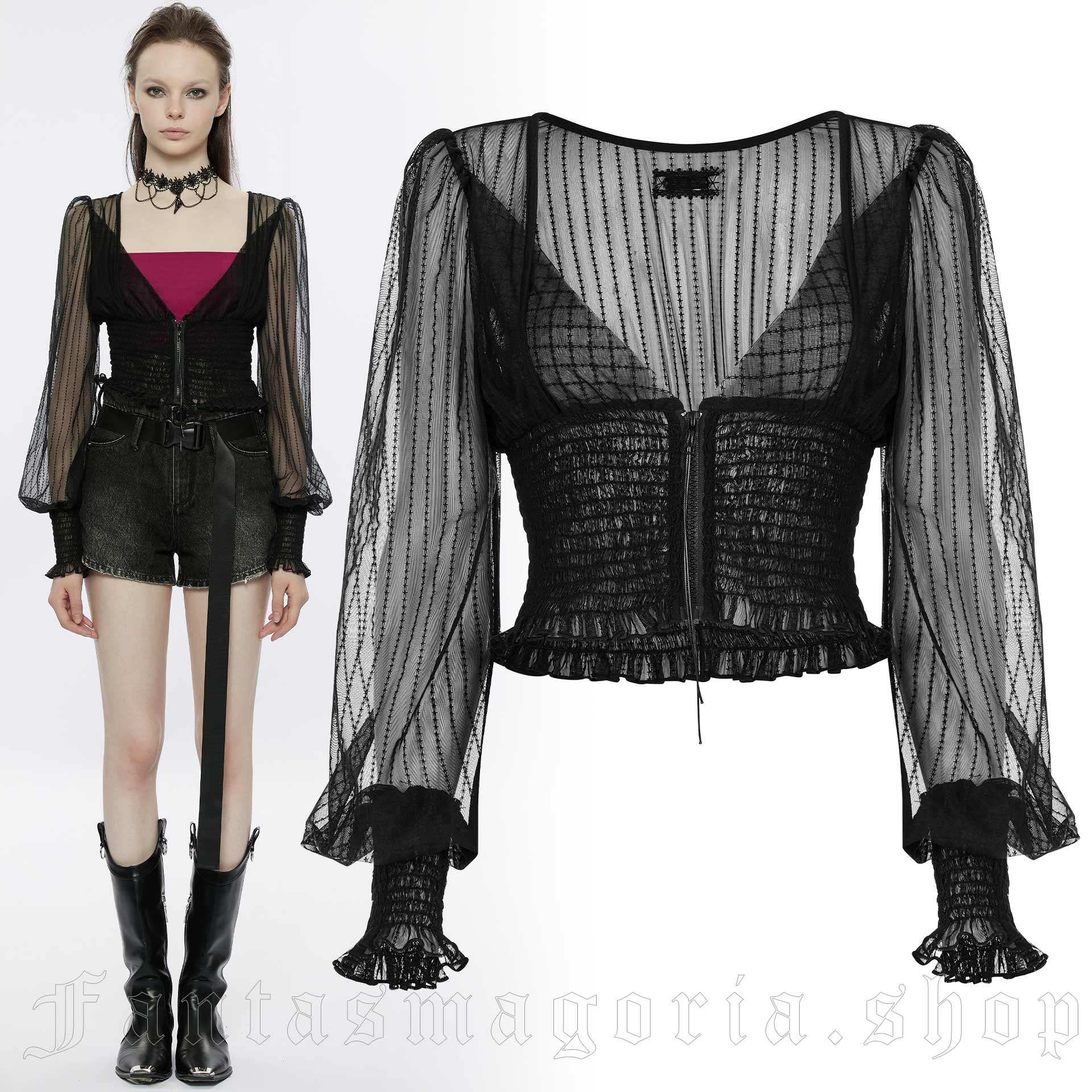 Punk Rave Nevermore Top - Nyctophilia Gothic Shop Hamburg