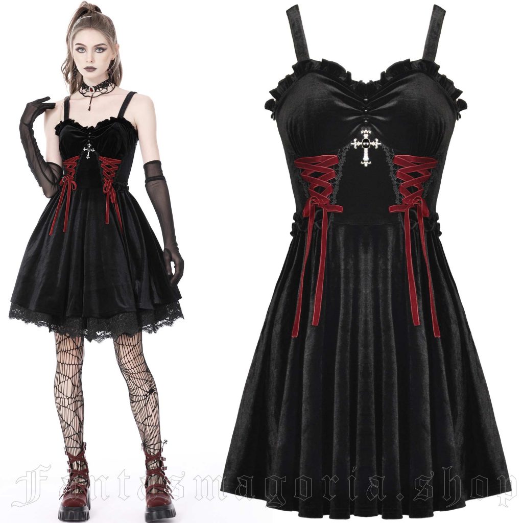 Dark In Love Lilitha Dress - Nyctophilia Gothic Shop Hamburg
