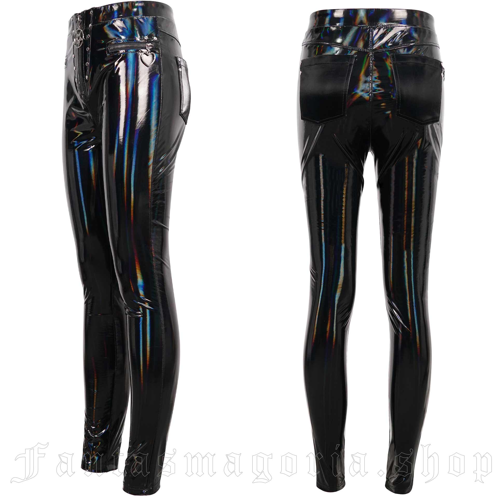 Punk Rave Oil Spill Trousers - Nyctophilia Gothic Shop Hamburg