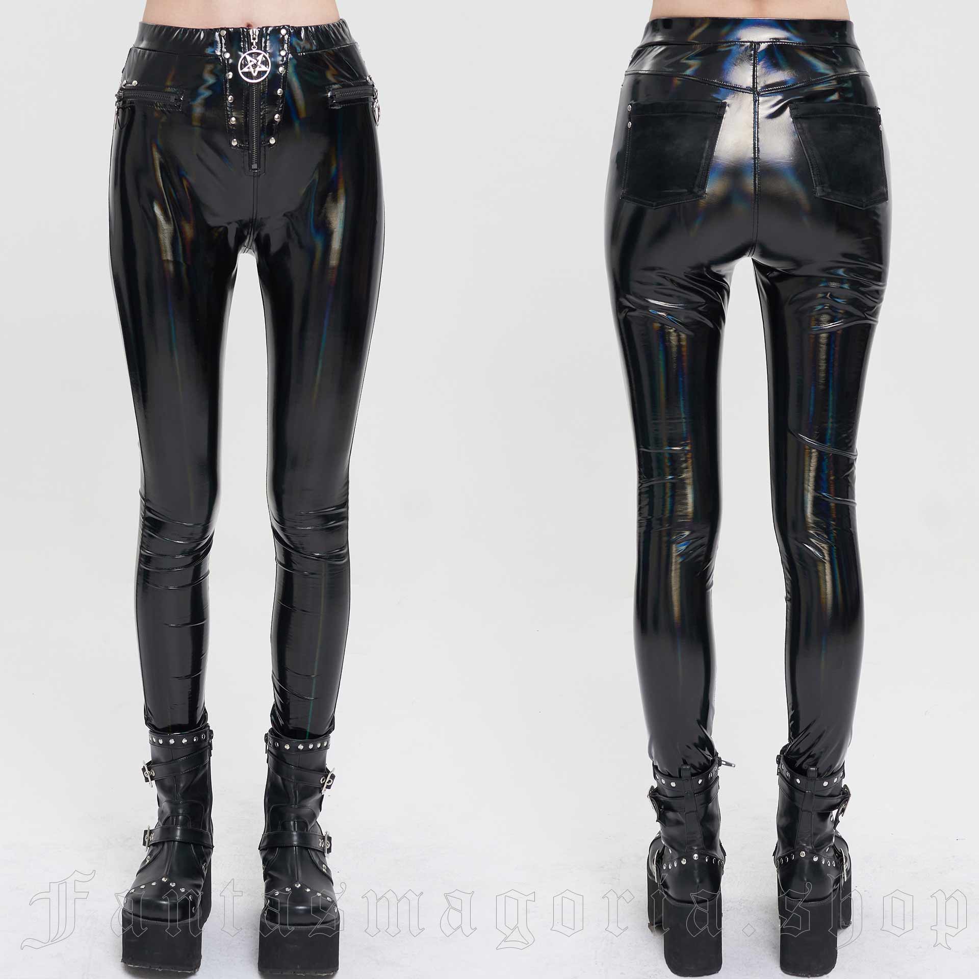 Punk Rave Oil Spill Trousers - Nyctophilia Gothic Shop Hamburg
