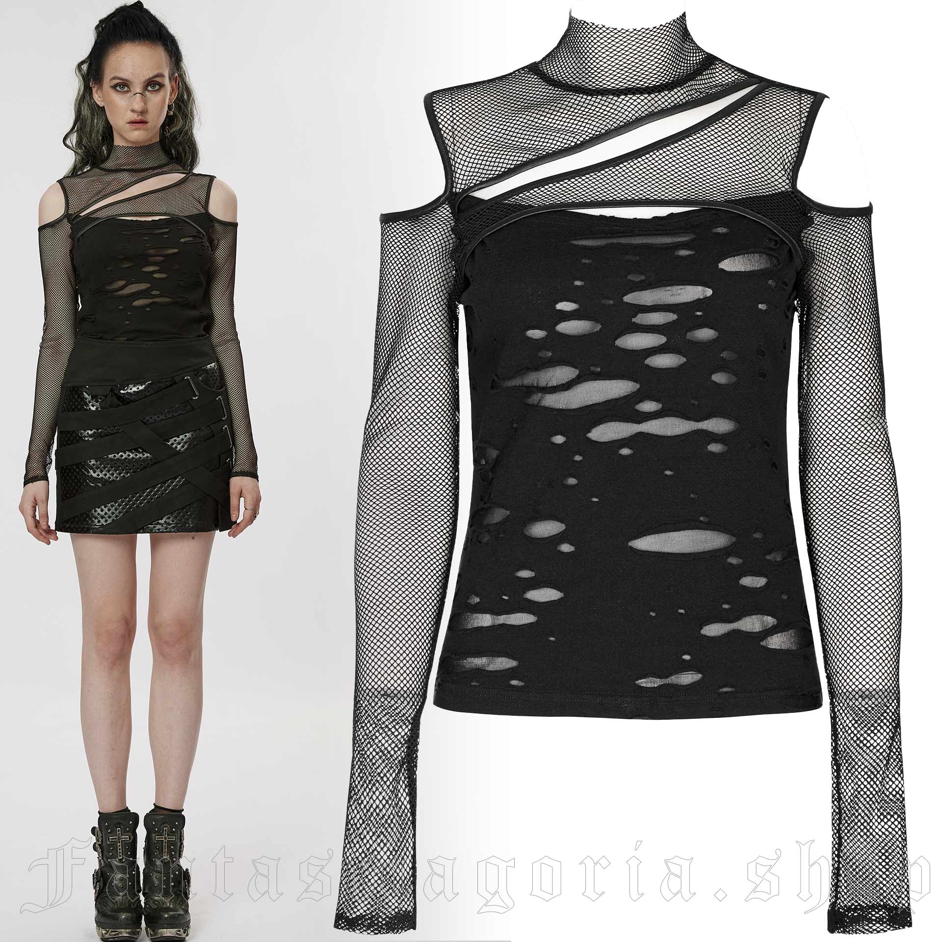 Punk Rave Tremors Top - Nyctophilia Gothic Shop Hamburg