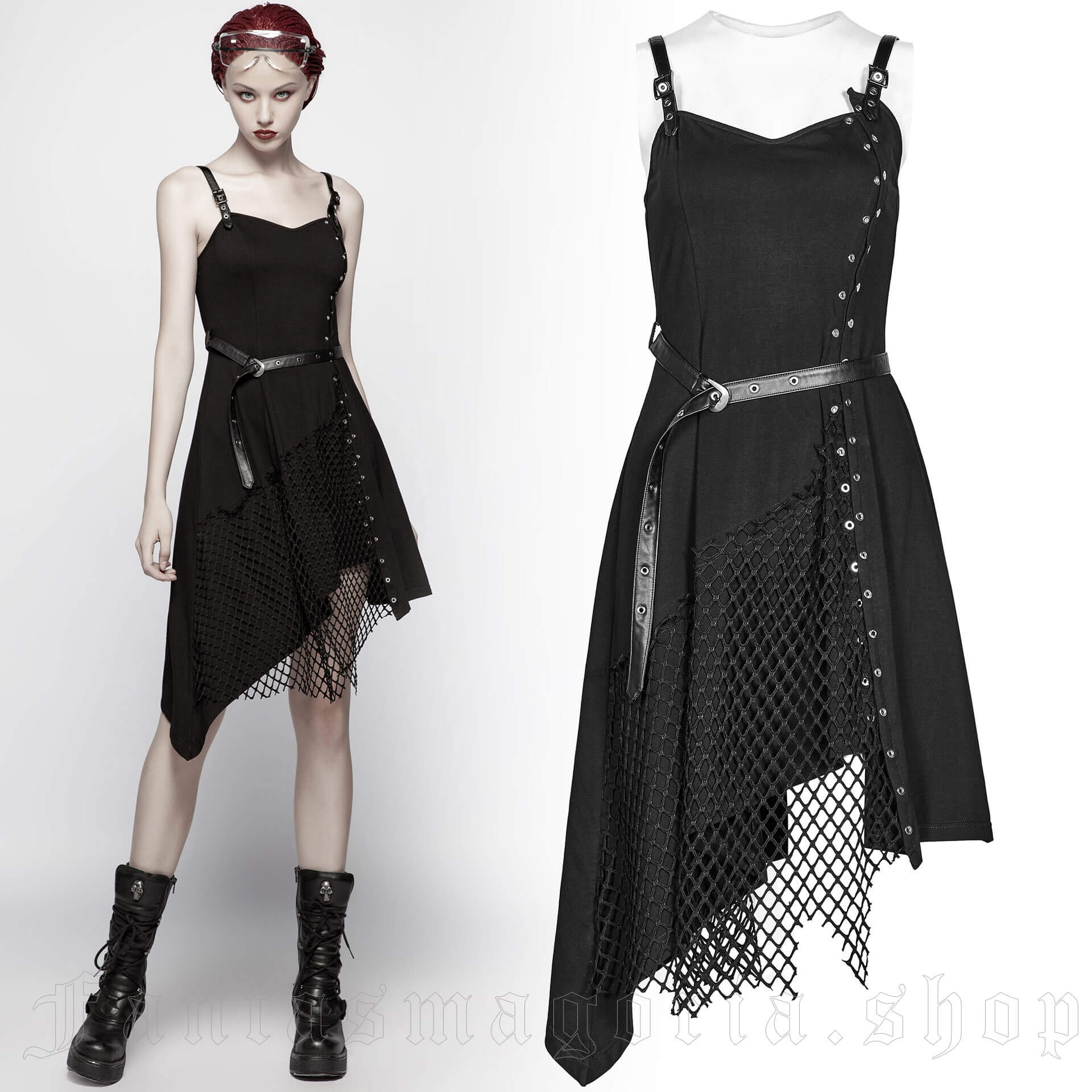 Punk Rave Morphia Black Dress - Nyctophilia Gothic Shop Hamburg