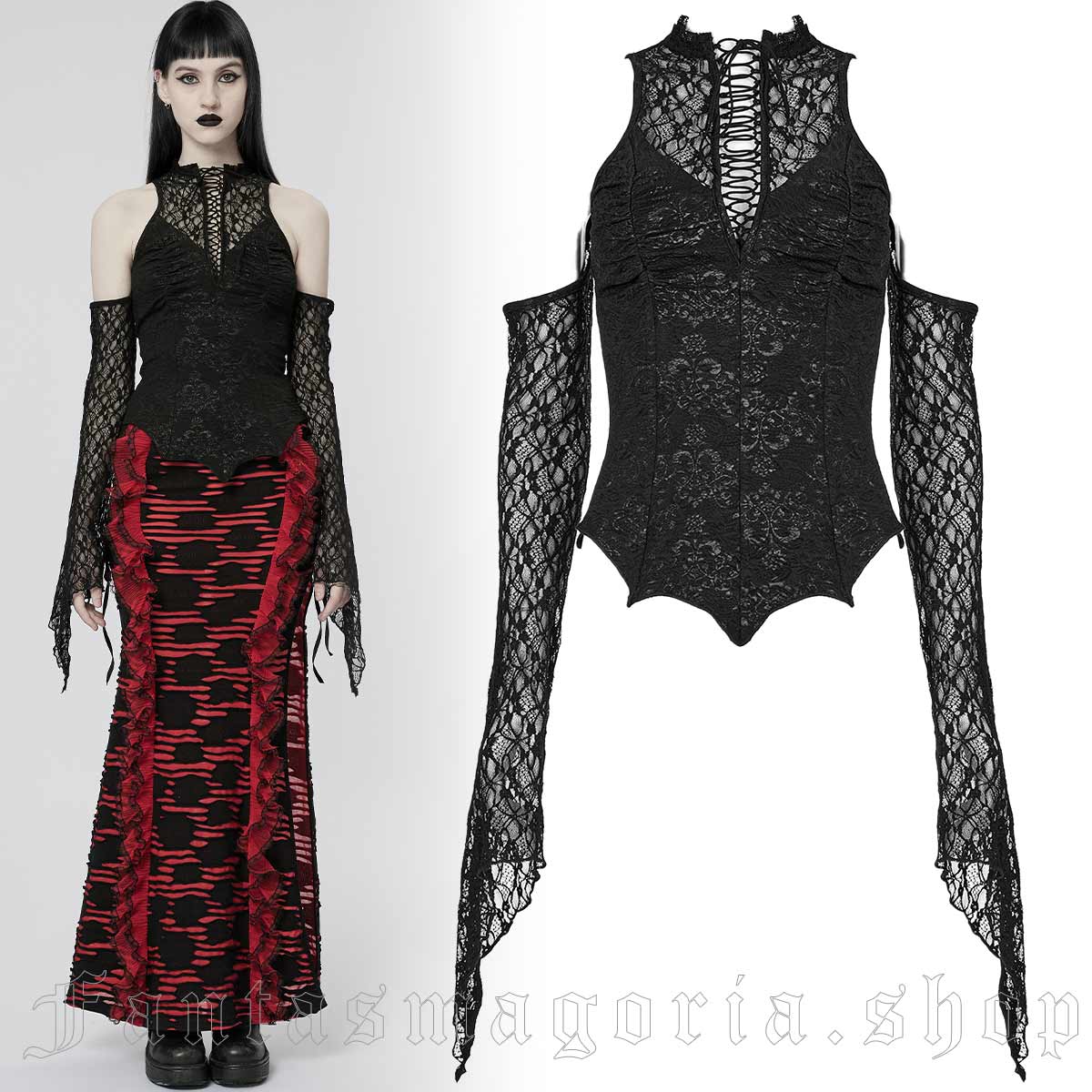 Punk Rave Abigail Shirt - Nyctophilia Gothic Shop Hamburg