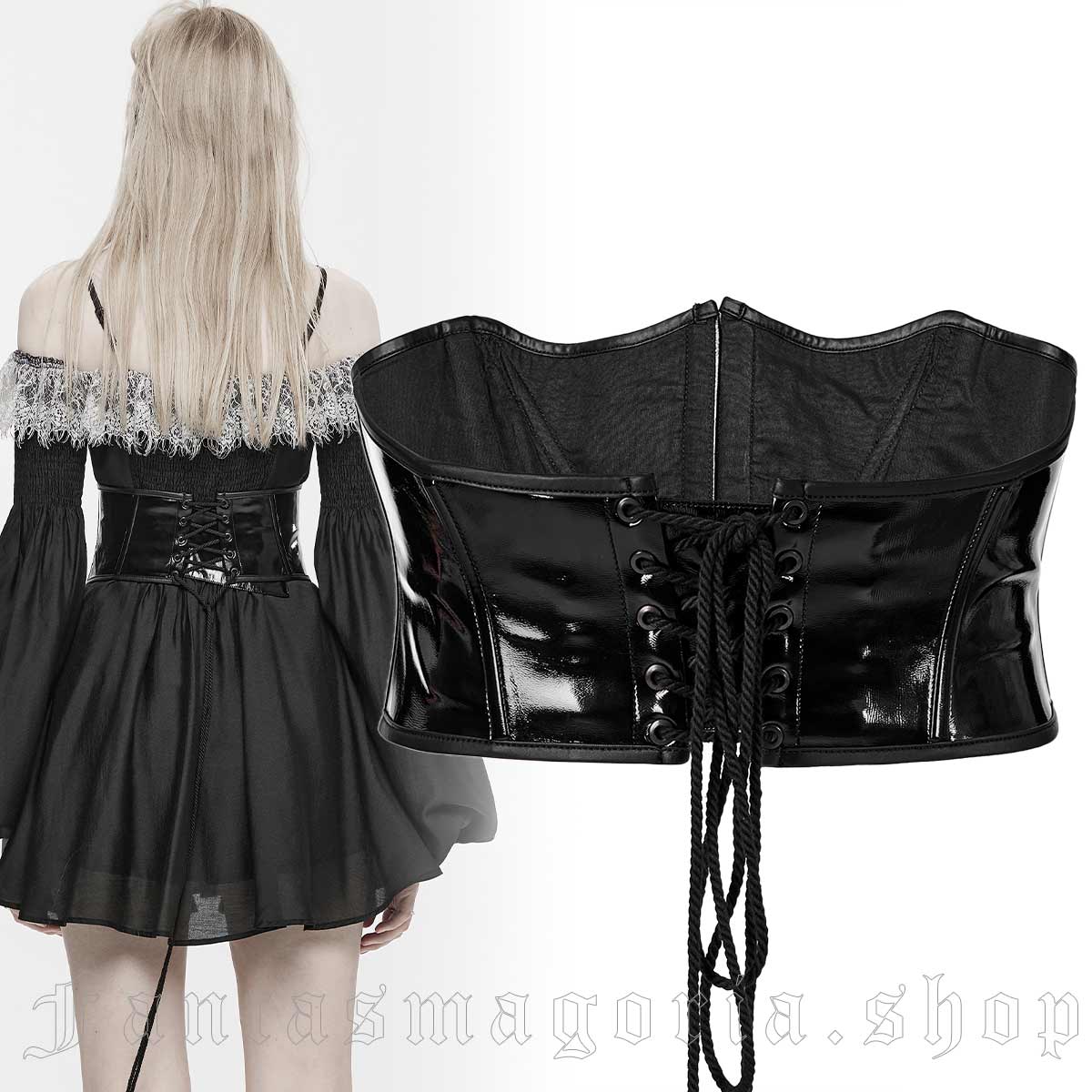 Punk Rave Matrix Geisha Corset Belt - Nyctophilia Gothic Shop Hamburg