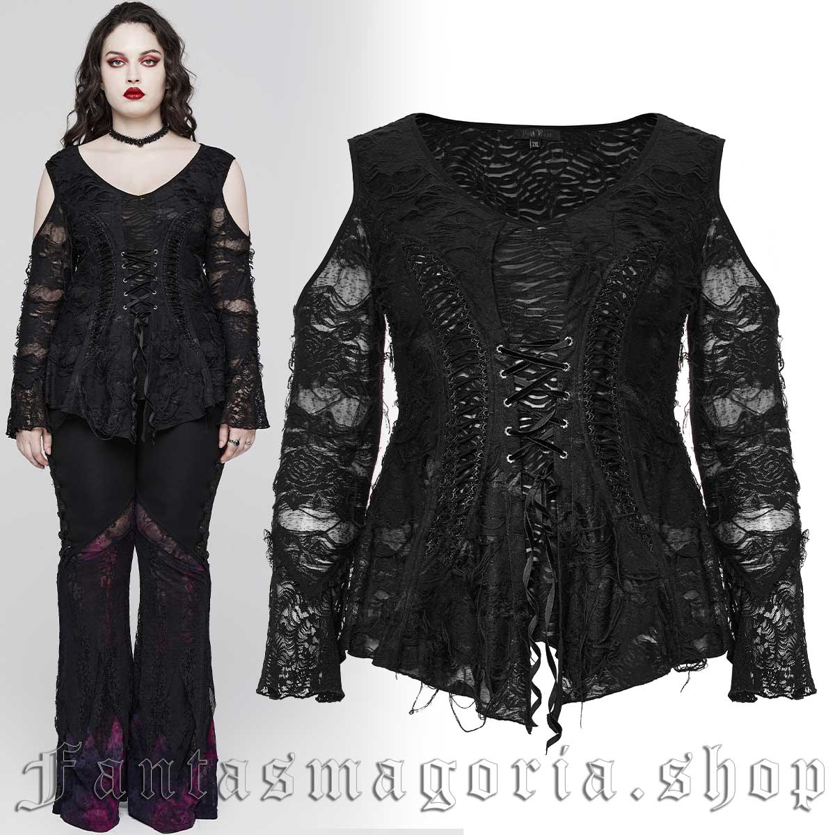 Punk Rave Doomsday Princess Shirt - Nyctophilia Gothic Shop Hamburg