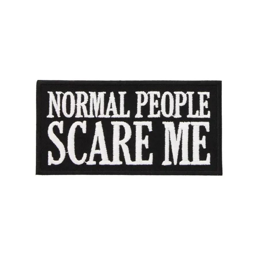 Normal People Scare Me Patch - Nyctophilia Gothic Shop Hamburg