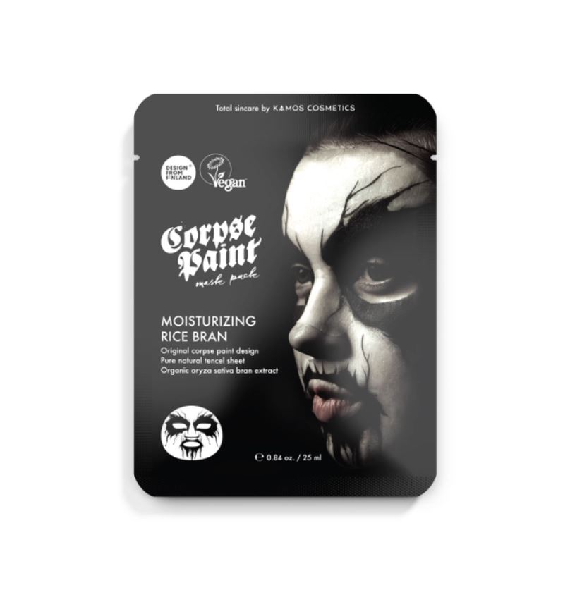 Kaamos Sheet Mask Corpse Paint Rice Bran - Nyctophilia Gothic Shop Hamburg