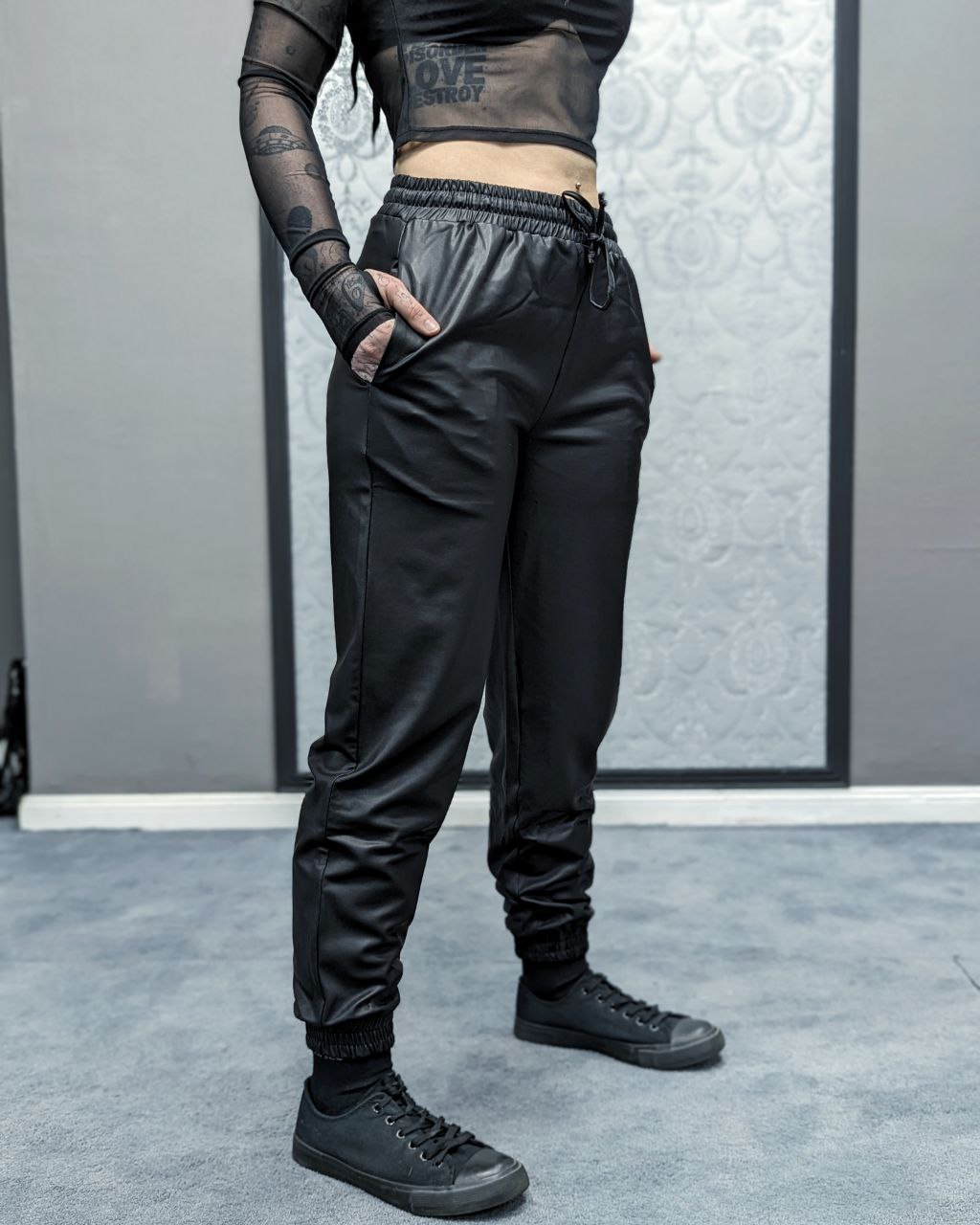 Arthur Faux Leather Pants - Nyctophilia Gothic Shop Hamburg