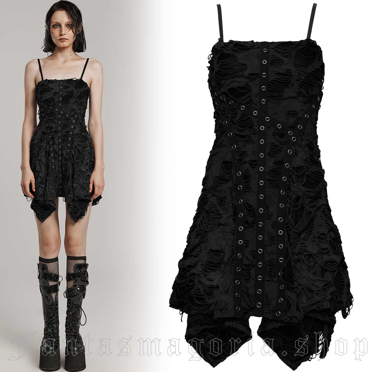 Punk Rave Shamanism Dress - Nyctophilia Gothic Shop Hamburg