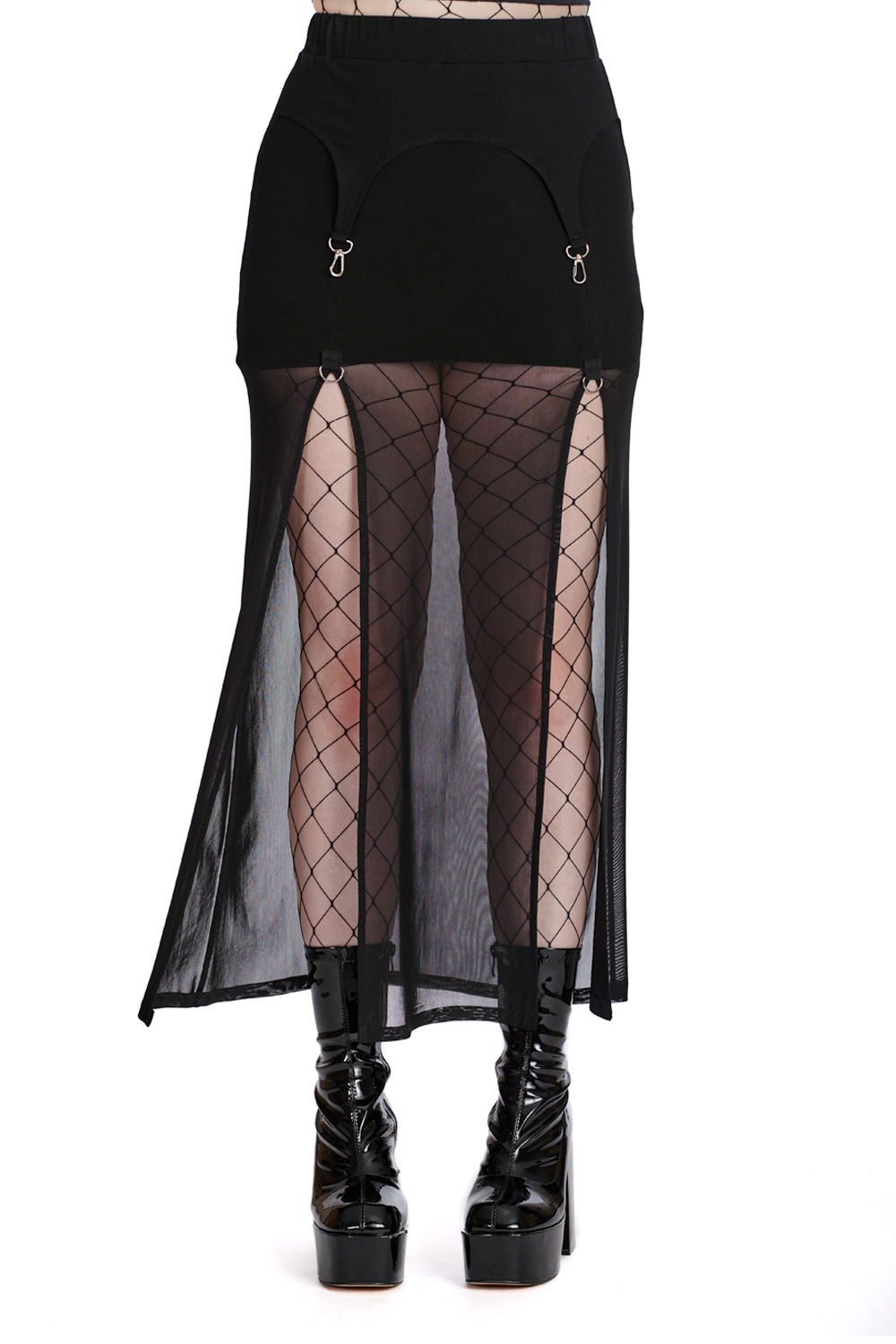 Banned Moody Melody Slit Skirt - Nyctophilia Gothic Shop Hamburg